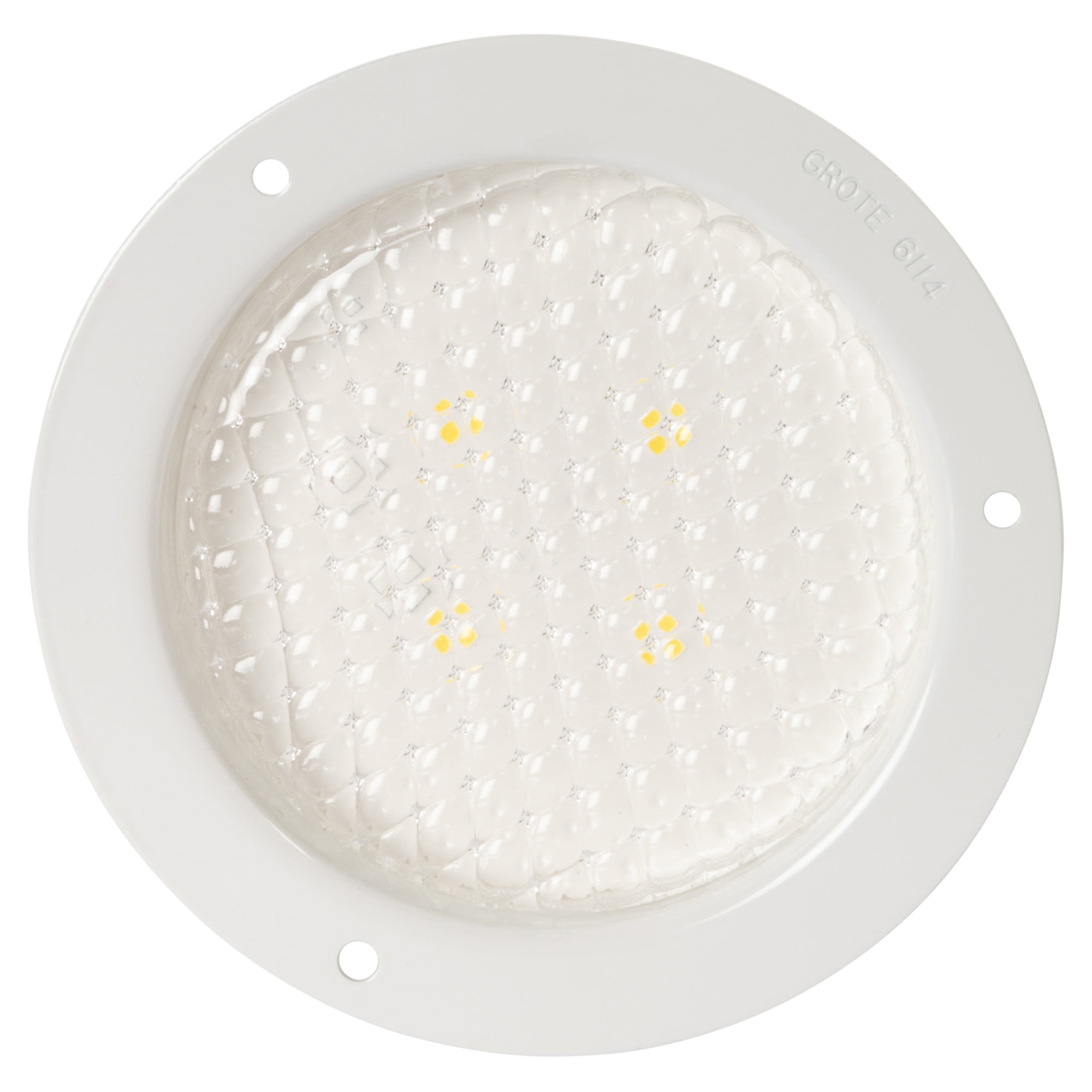 Grote 61141 4" Round Flange Mount LED Dome Light - White - Walmart.com