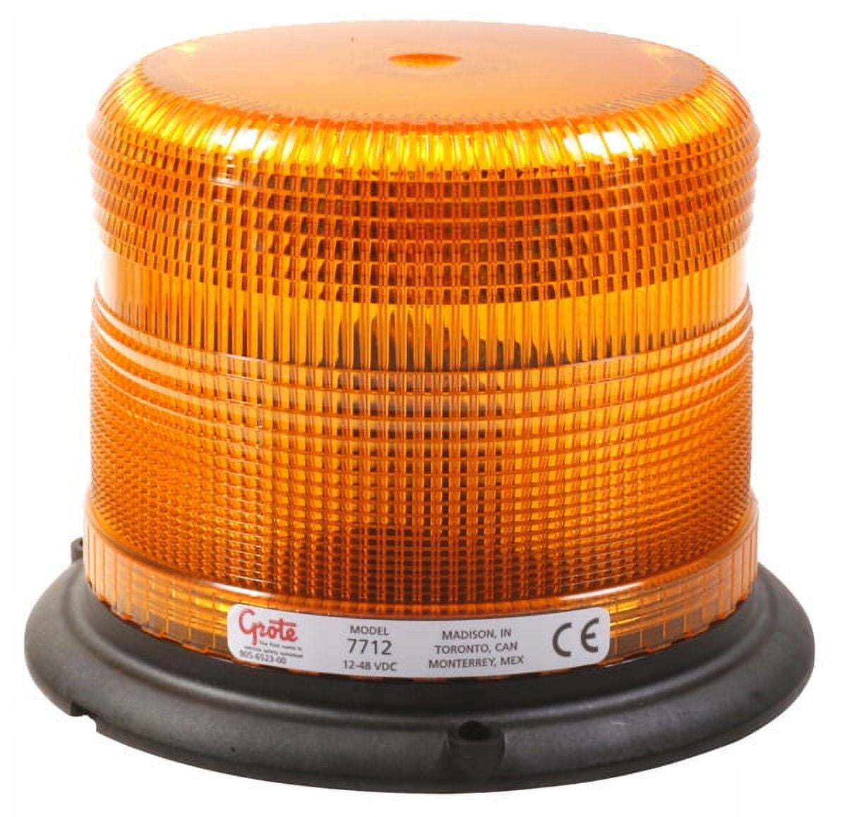 Grote 77123 - Emergency Lighting, Yellow, Low Profile Strobe, Plastic ...