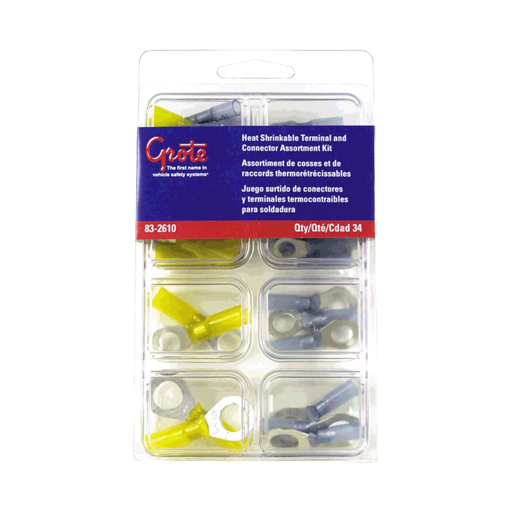 Grote 83-2610 Heat Shrink Kit - 34 Assorted Terminals & Connectors ...