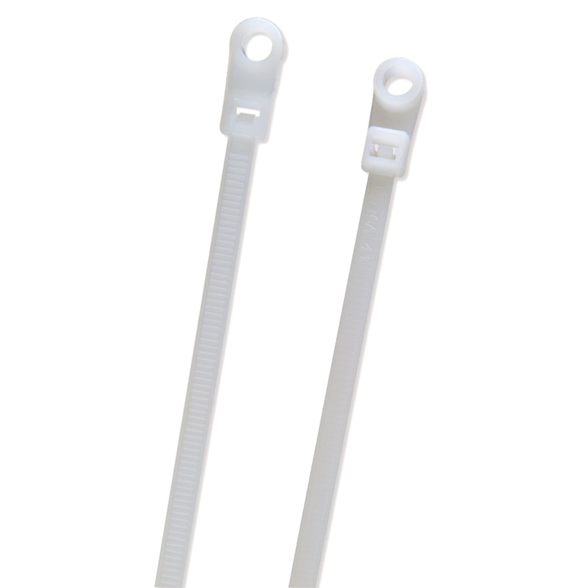 Grote 83-6116 Nylon Cable Ties - Screw Mount, 100 Pack, White - Walmart.com