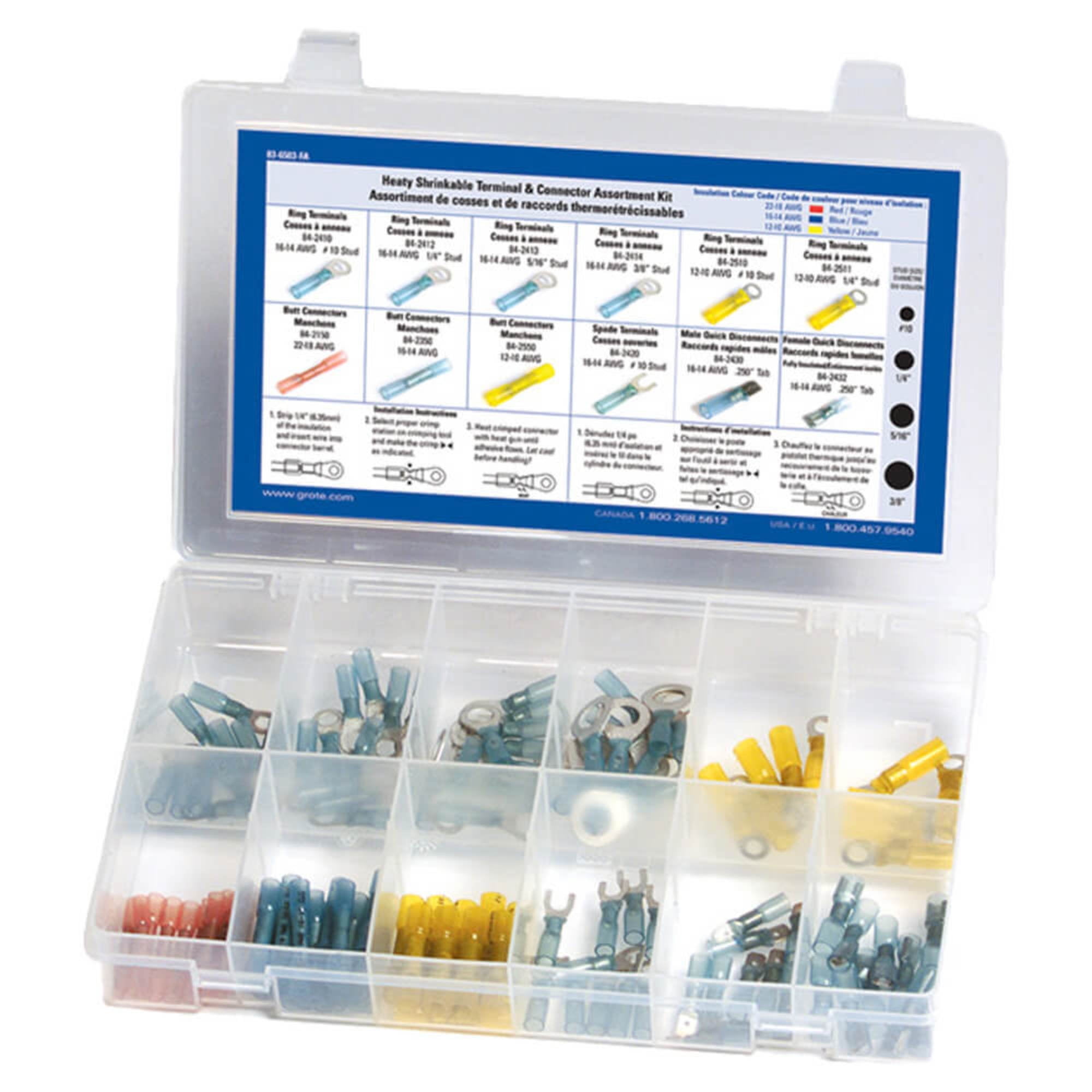 Grote 83-6503 Heat Shrink Kit - 120 Terminals & Connectors - Walmart.com