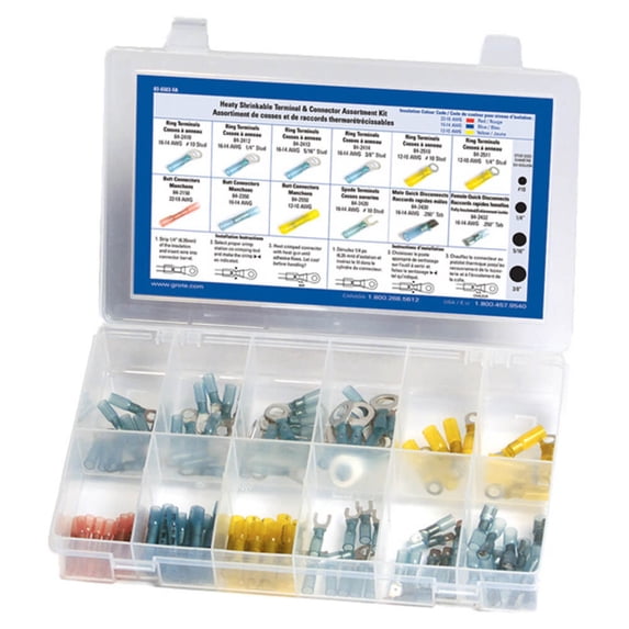 Grote 83-6503 Heat Shrink Kit - 120 Terminals & Connectors - Walmart.com