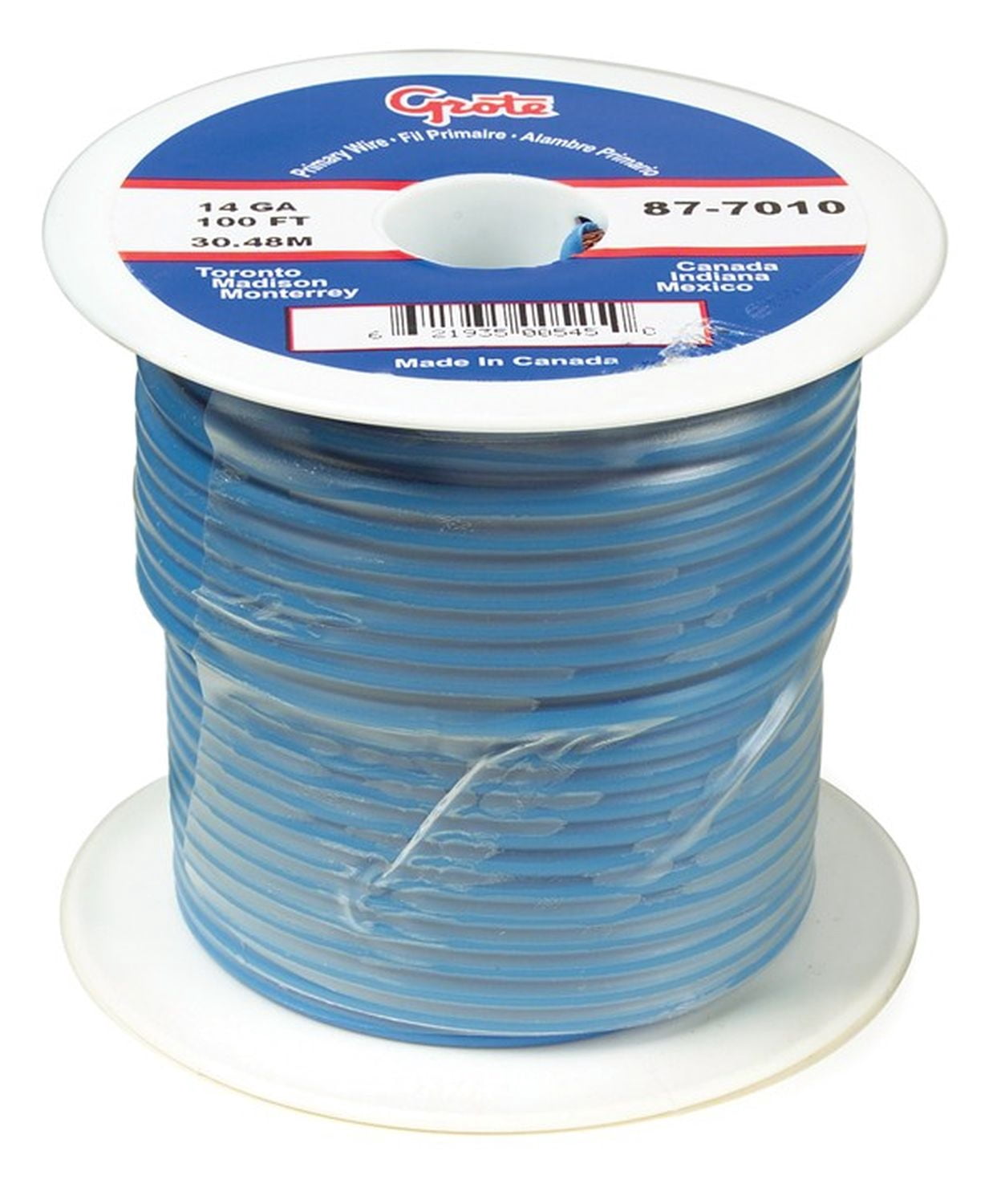 Grote 87-6010 Primary Wire 12 Gauge Blue 100 Ft Spool - Walmart.com