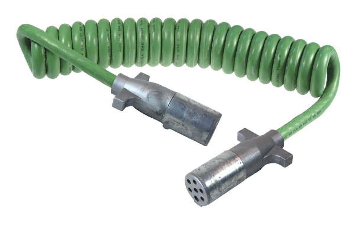 Grote 87100 - Trailer Wiring, Coil Cord, 12', Green, ABS, 1/8, 2/10, 4/ ...