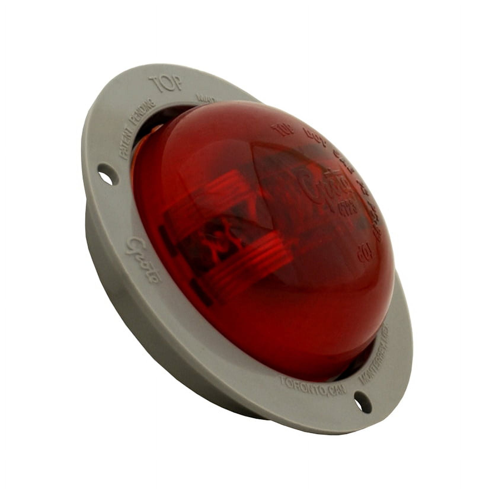 Grote CLR/MKR LAMP,2.5" REDW/GRAY FLANGE,SUPERNOVA LED, PC RATED (47372 ...