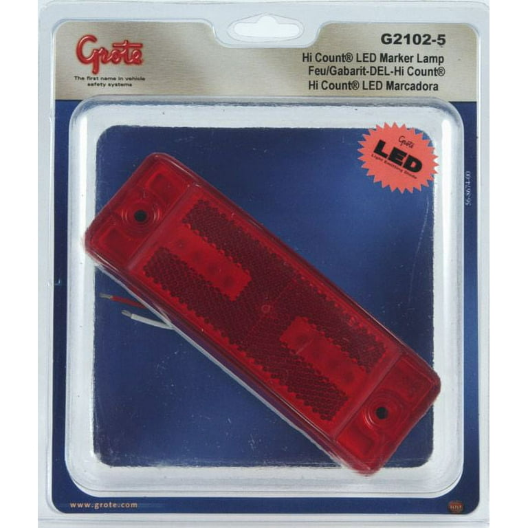 Grote Clearance Marker Lights Grote 47162 Red SuperNova Turtleback II