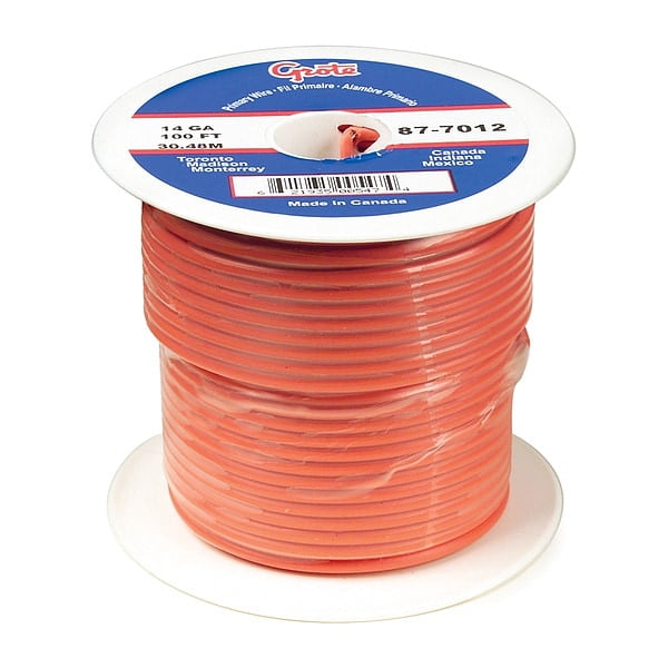 Grote Primary Wire,16 AWG,1 Cond,100 ft,Orange 87-8012 - Walmart ...