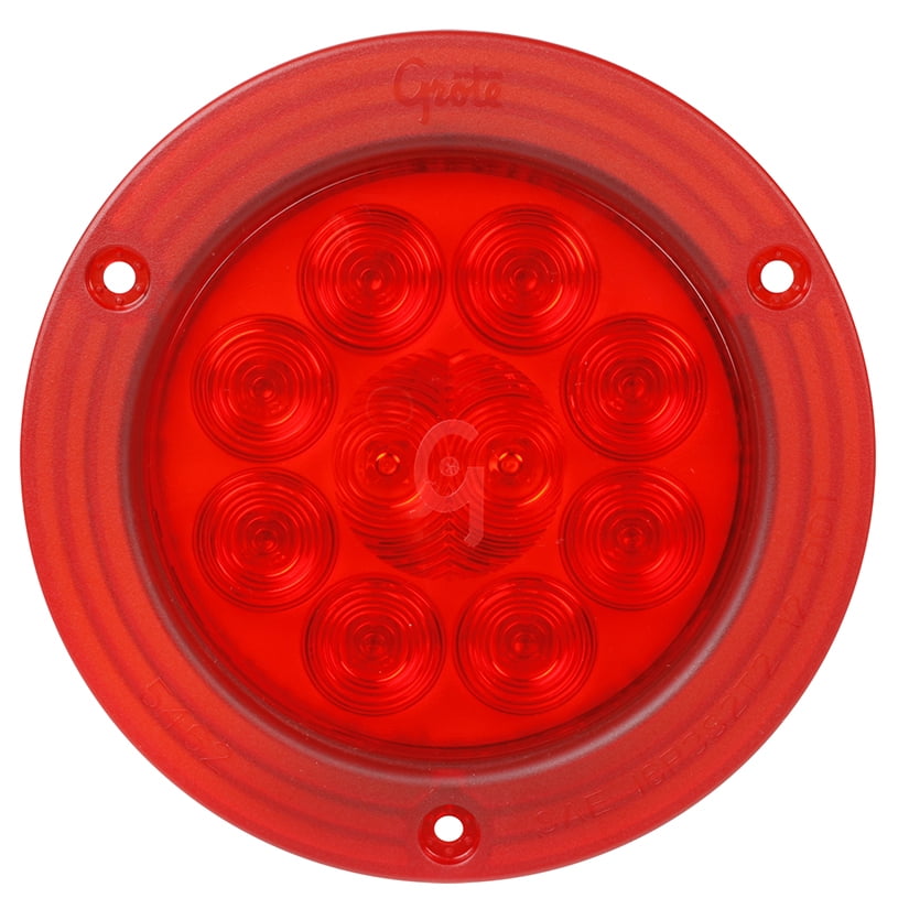 Grote STT LAMP, 4", RED, SUPERNOVA® LED, 10 DIODE W/INTEGRATED FLANGE ...