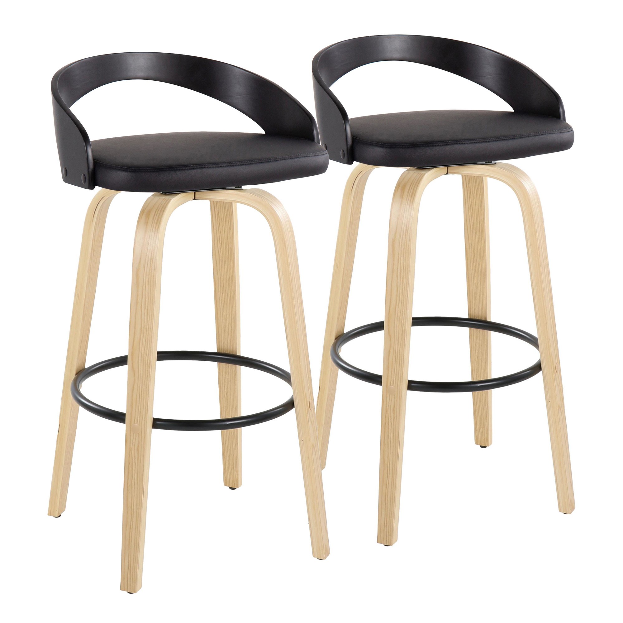 Grotto 30" Fixed-Height Bar Stool, Bar Chairs, Swivel Bar Stools, Bar ...