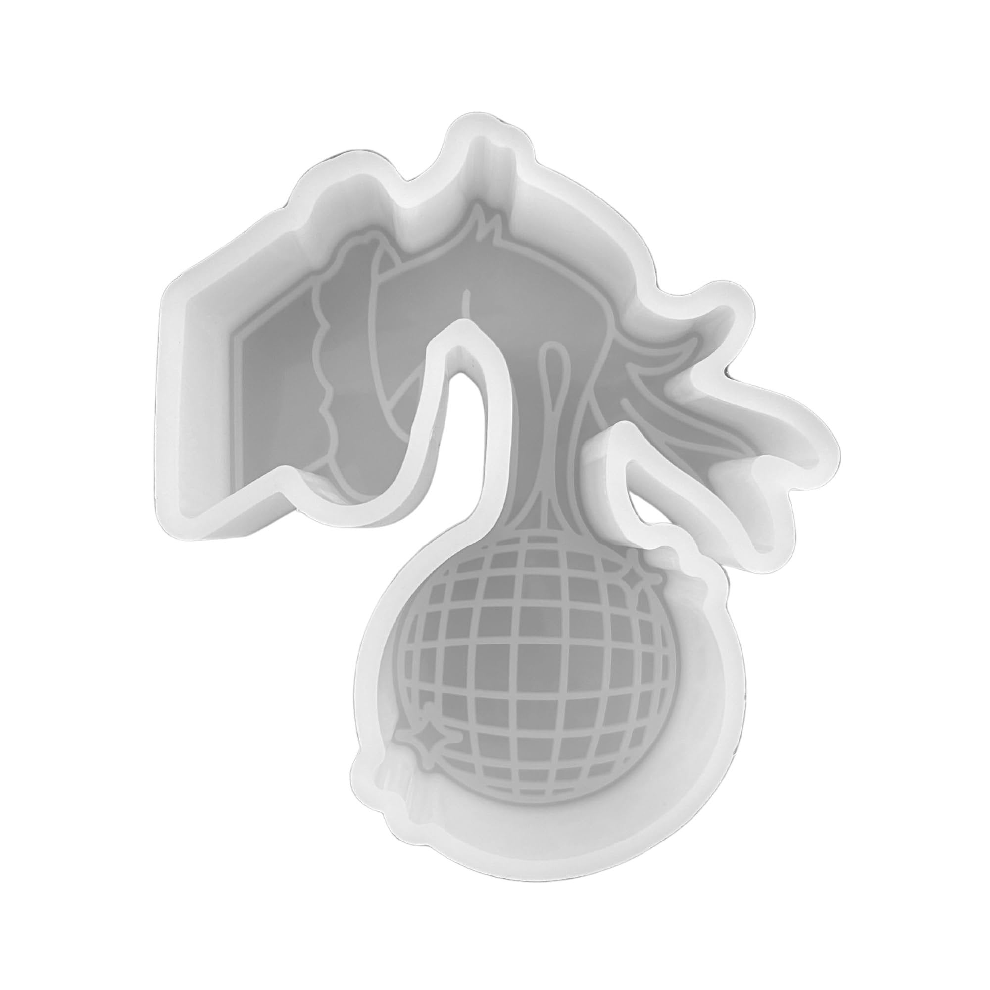 Grouch Hand Green Man Holding Disco Ball Car Freshie Silicone Mold 3 ...