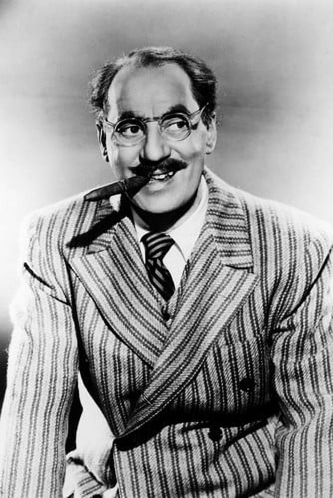 Groucho Marx With Cigar and Smile Classic 24x36 Poster - Walmart.com