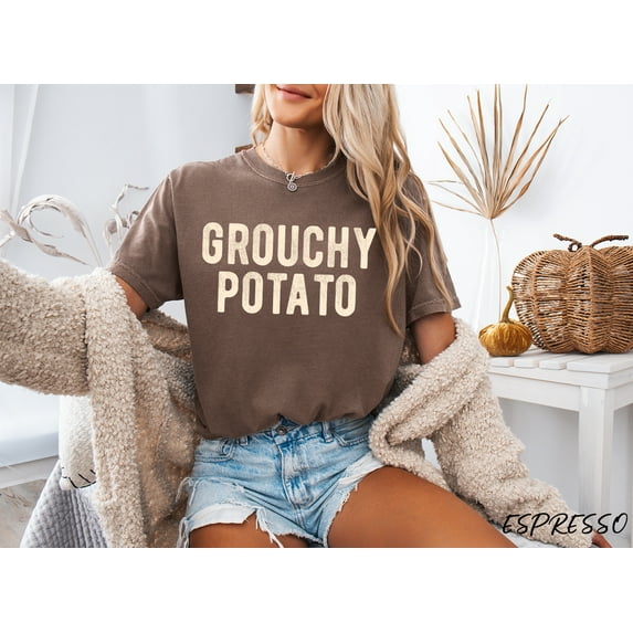 Grouchy Potato Shirt Funny Sweet Potato Tee Couples Matching Thanksgiving Shirts Fall Outfit ...