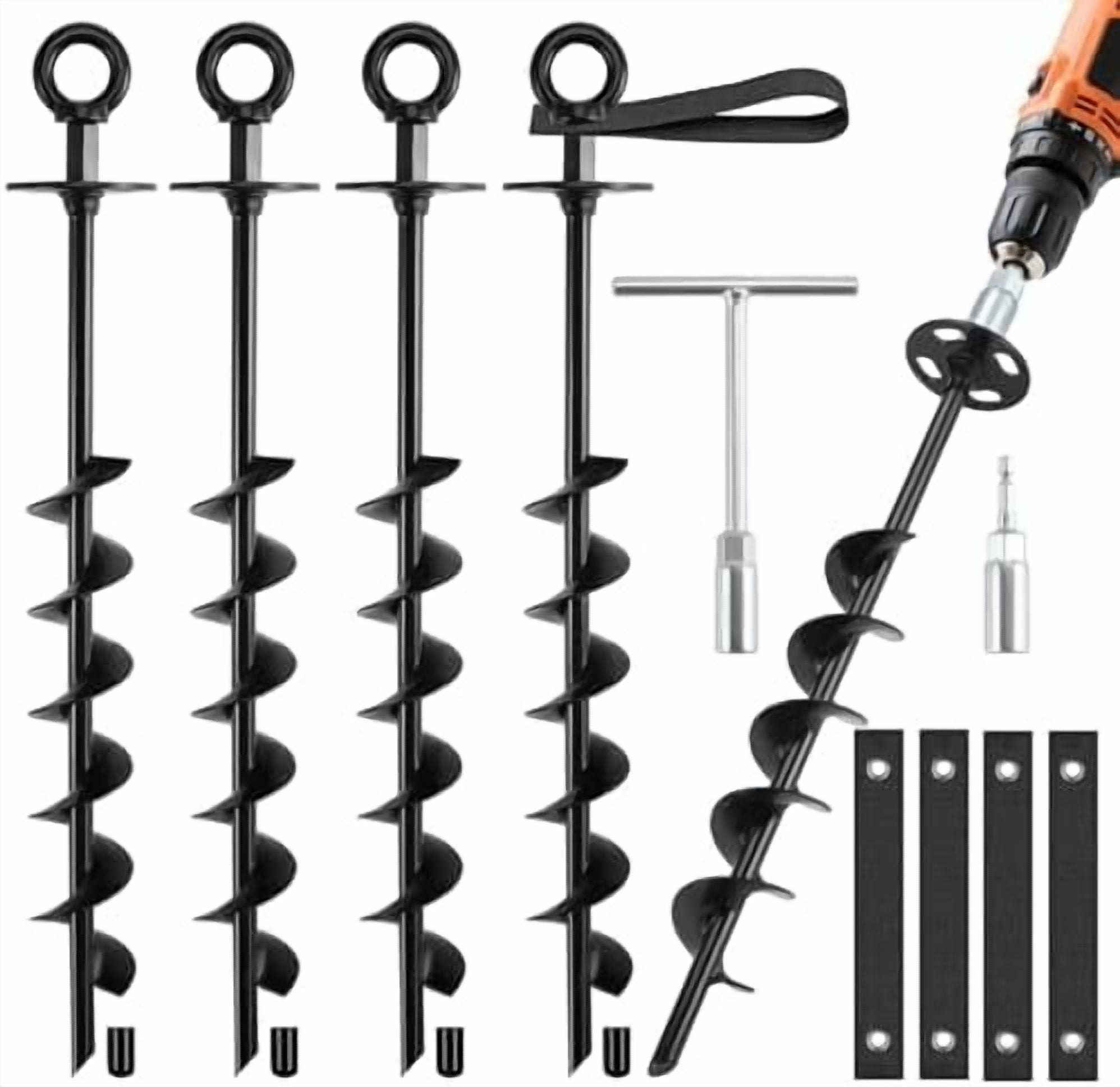 Ground Anchors in - Heavy Duty Trampoline Anchors/Stakes for High Wind ...