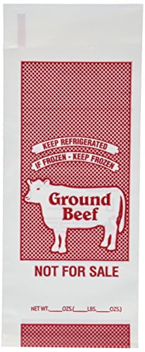 Ground Beef Freezer Bags - 1 Lb. Size, Disposable, Single-layer ...