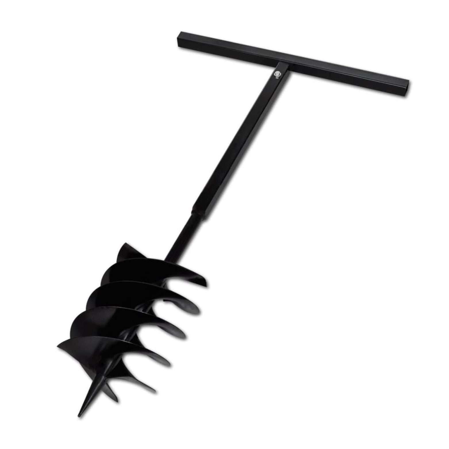 Ground Drill Handle Auger Bit 7.87" Black Three Spirals Steel - Walmart.com