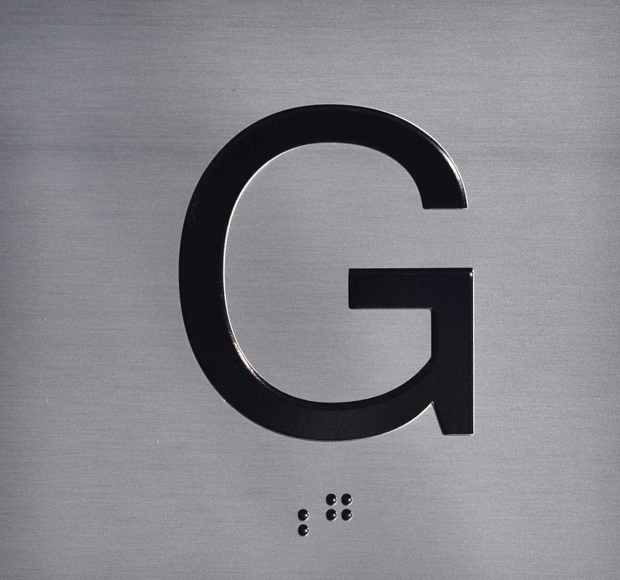 Ground Elevator Jamb (G) Plate Sign (Lobby Elevator JAMB) with Braille ...