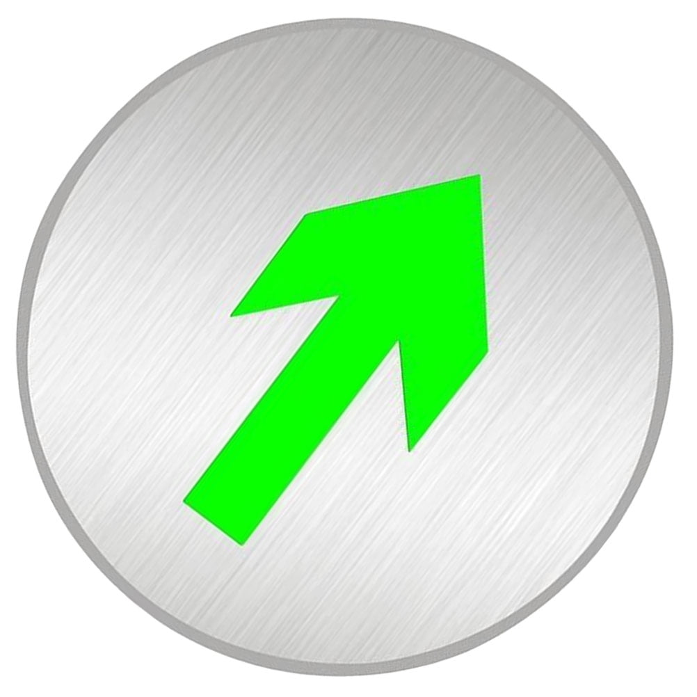 Stainless Steel Emergency Exit Sign Self Luminous Fluorescent for ...