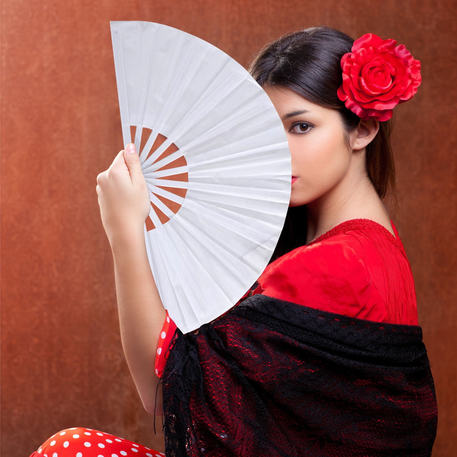 Ground Fan, 2025 New Large 33cm Glitter Fan With Bag Kung Funny Fan ...