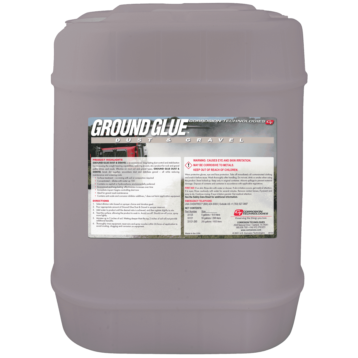 Corrosion Technologies Ground Glue Dust & Gravel, Dust Control Binder ...