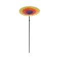 Ground Insert Metal Bird Bath, Flower Shaped Water Feeder for Outdoor ...