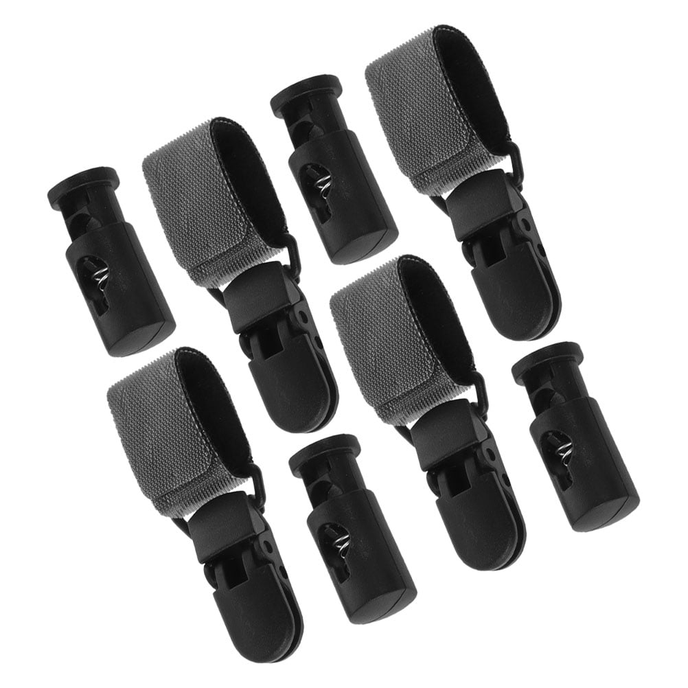HOMEMAXS Durable Garden Flag Clips and Stoppers Set Black for Flagpole ...