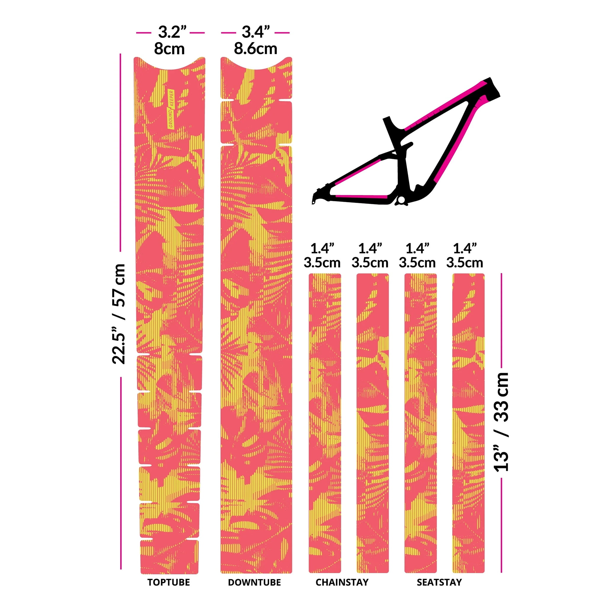Ground Keeper Frame Keeper, Tropical Glitch Guava Lemon Matte NLS ...