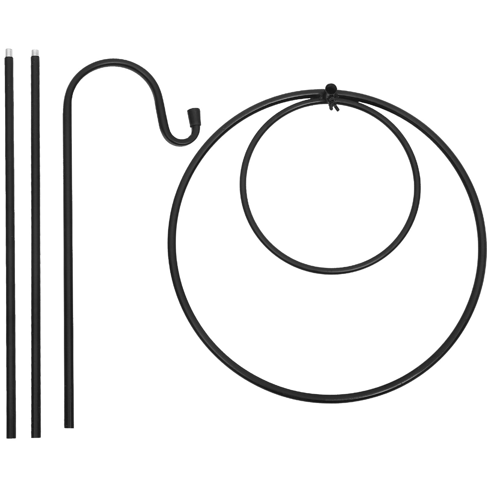 Ground Lantern Hook Shepherd Hooks Outdoor Plant Poles Black - Walmart.com