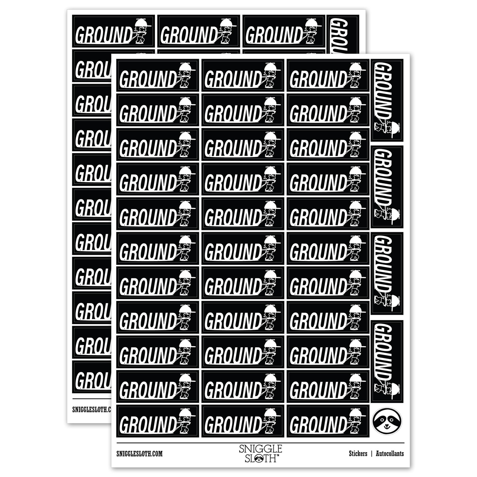 Ground Mail Service Running Person Sticker Set - Black - Matte Finish ...