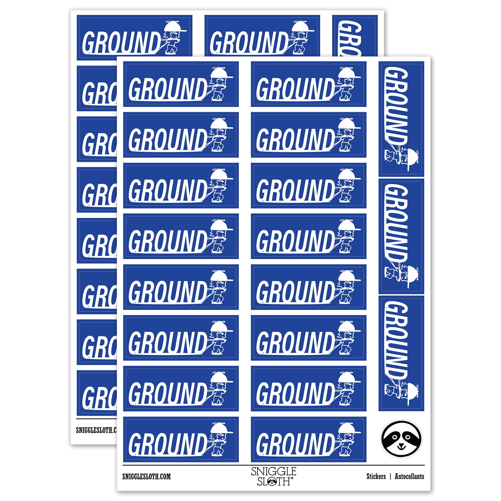 Ground Mail Service Running Person Sticker Set - Dark Blue - Gloss ...
