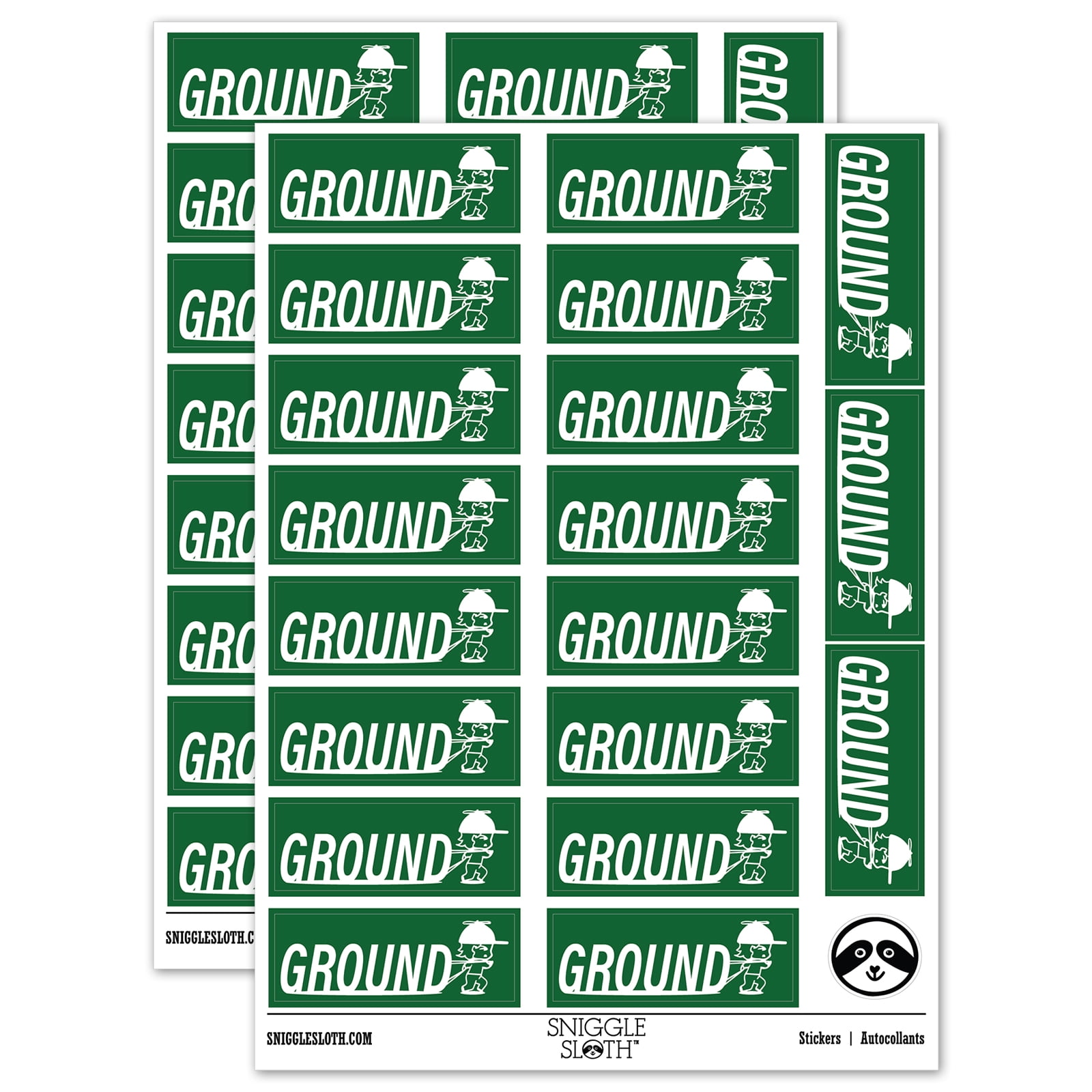 Ground Mail Service Running Person Sticker Set - Dark Green - Matte ...