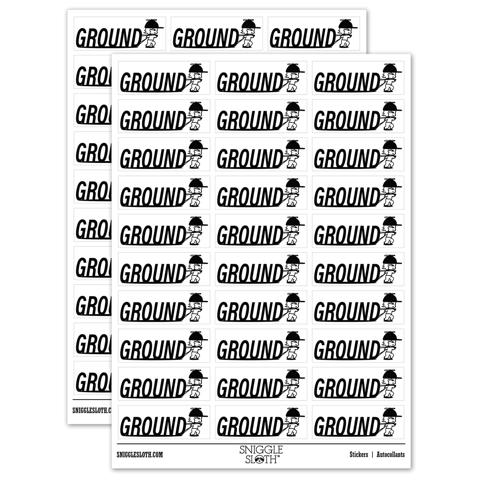 Ground Mail Service Running Person Sticker Set - White - Matte Finish ...