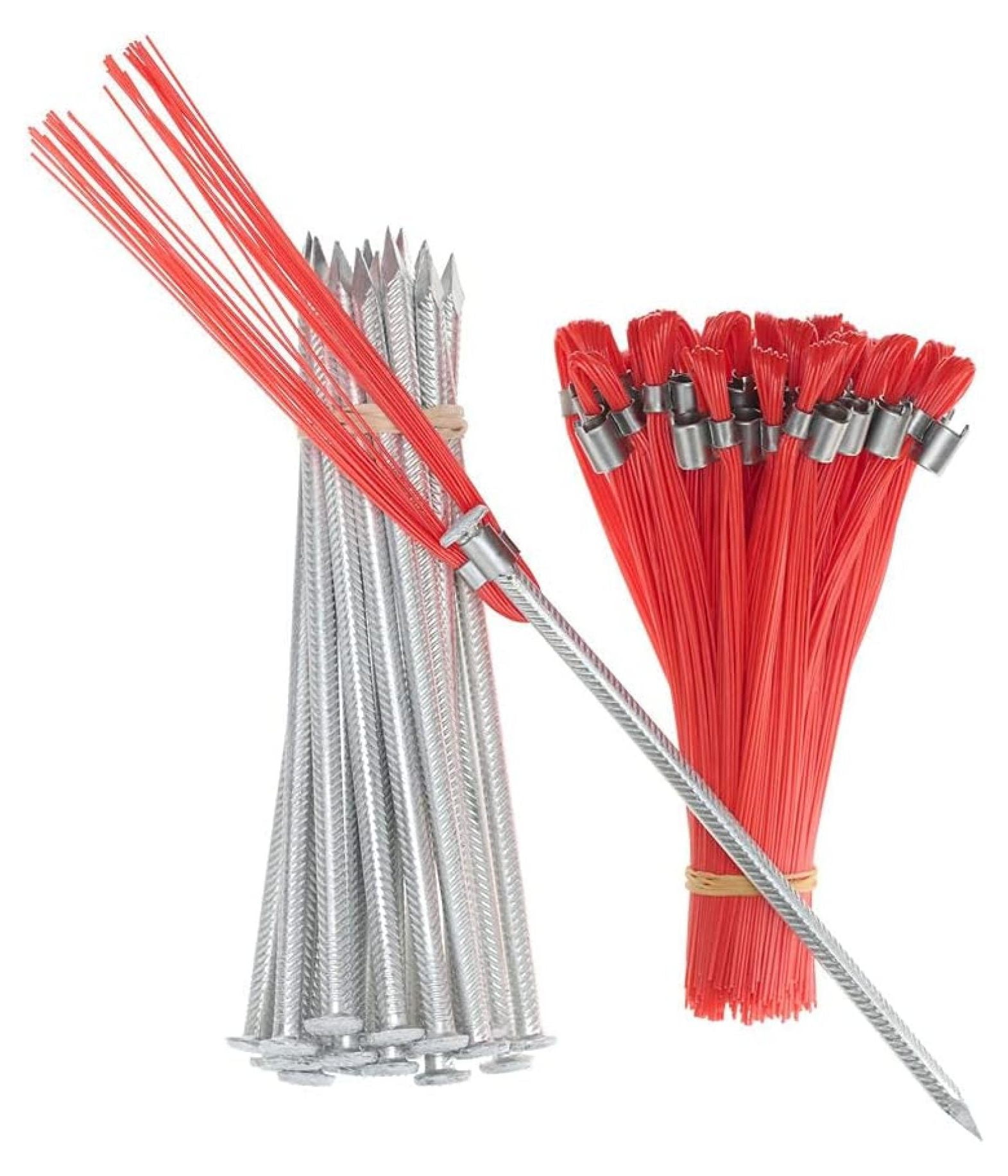 Ground Markers Orange 6 Inch Whiskers with Lightweight Non-Rust ...