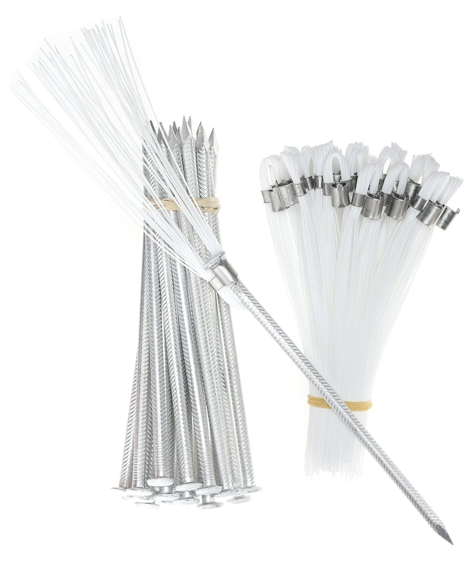 Ground Markers White 6 Inch Whiskers with Lightweight Non-Rust Aluminum ...