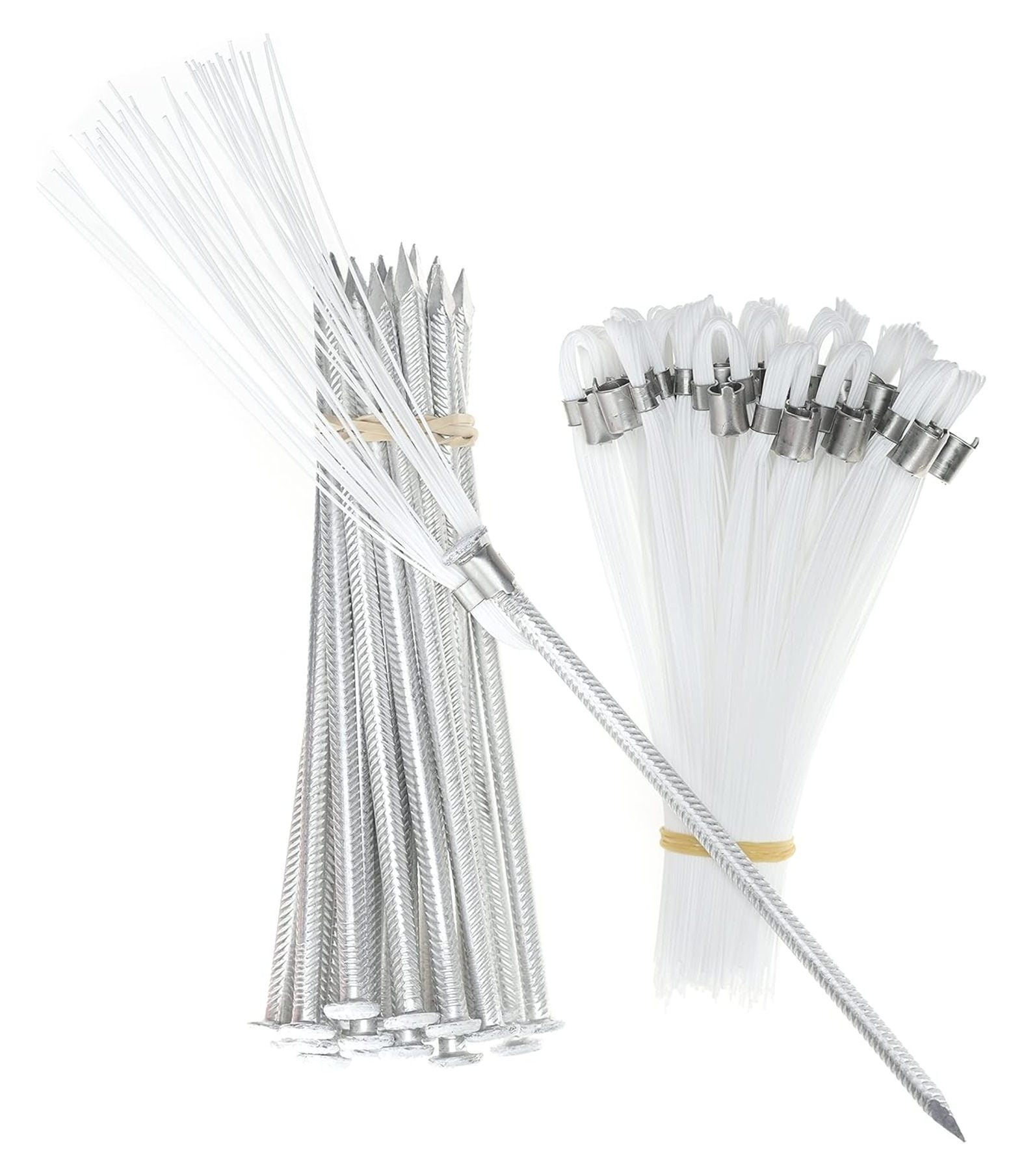 Ground Markers White 6 Inch Whiskers with Lightweight Non-Rust Aluminum ...