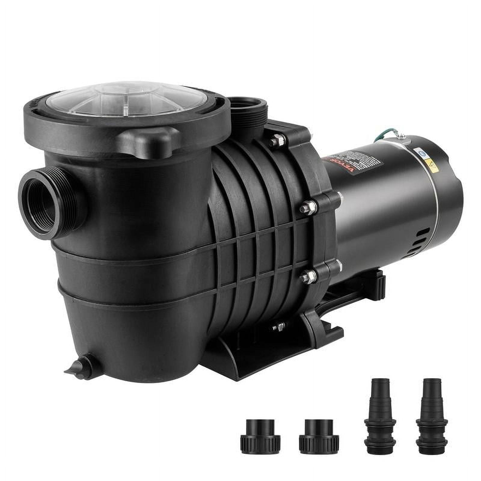 Above Ground Pool Pump 2 HP 110 GPM Max Flow 110V/240V 3450 RPM 59 ft ...