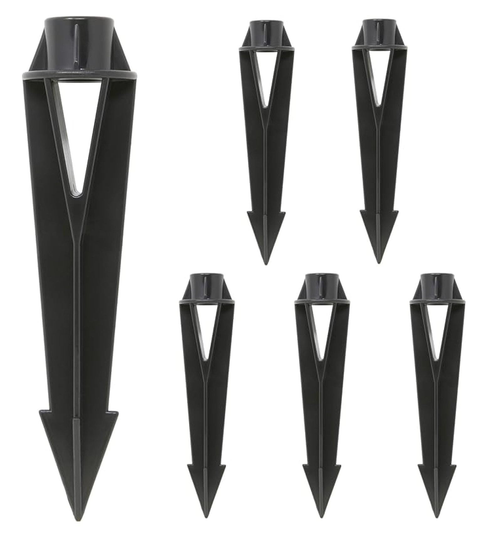 Ground Stakes 6 Pack, 9-Inch Heavy Duty Steel Tent Stakes, 1/2-14 NPSM ...