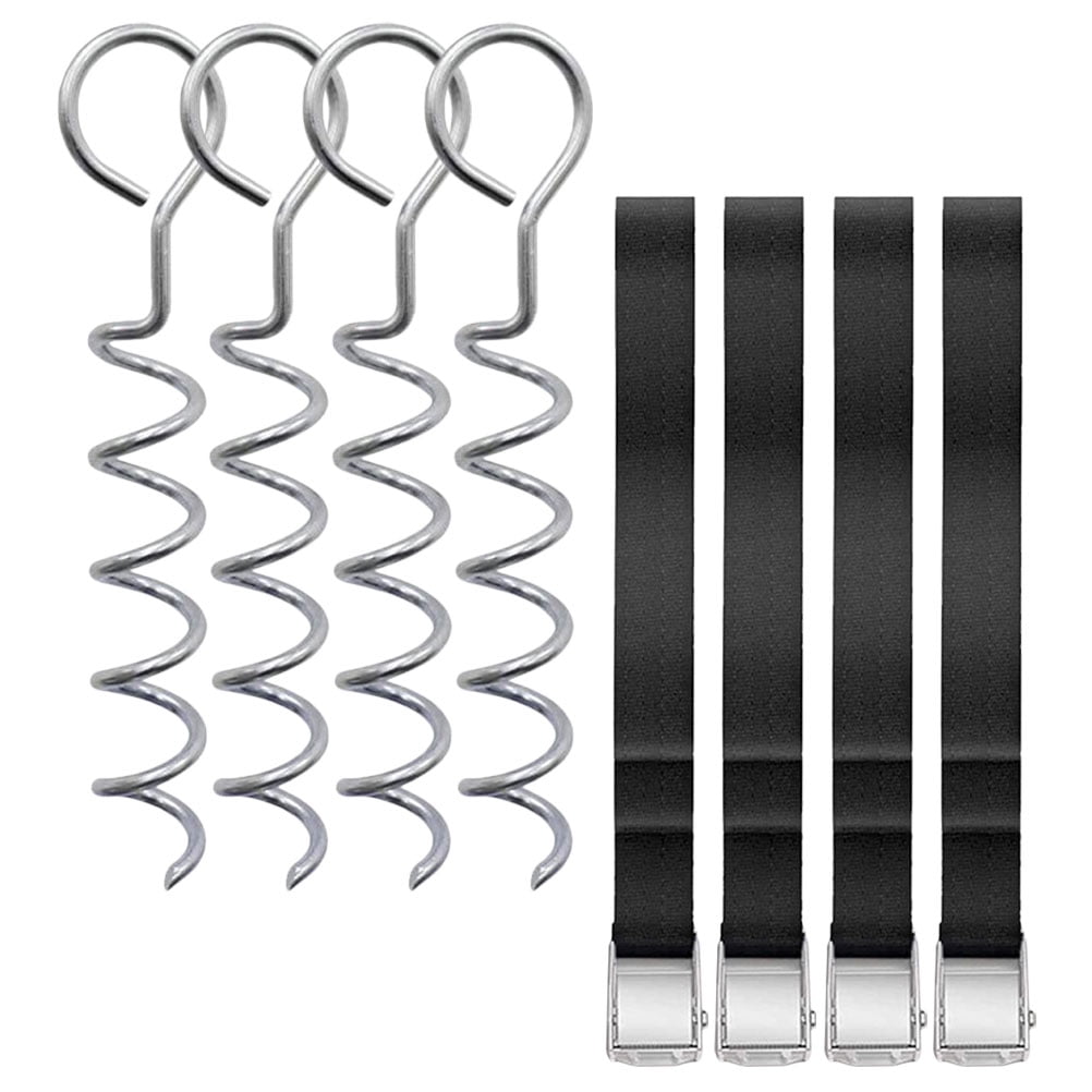 Ground Stakes Heavy Duty Anchors Dog Tie Out Cable and Barking Black ...