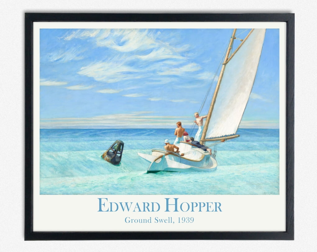 Ground Swell Nautical Poster: Captivating Seascape Art By Edward Hopper ...