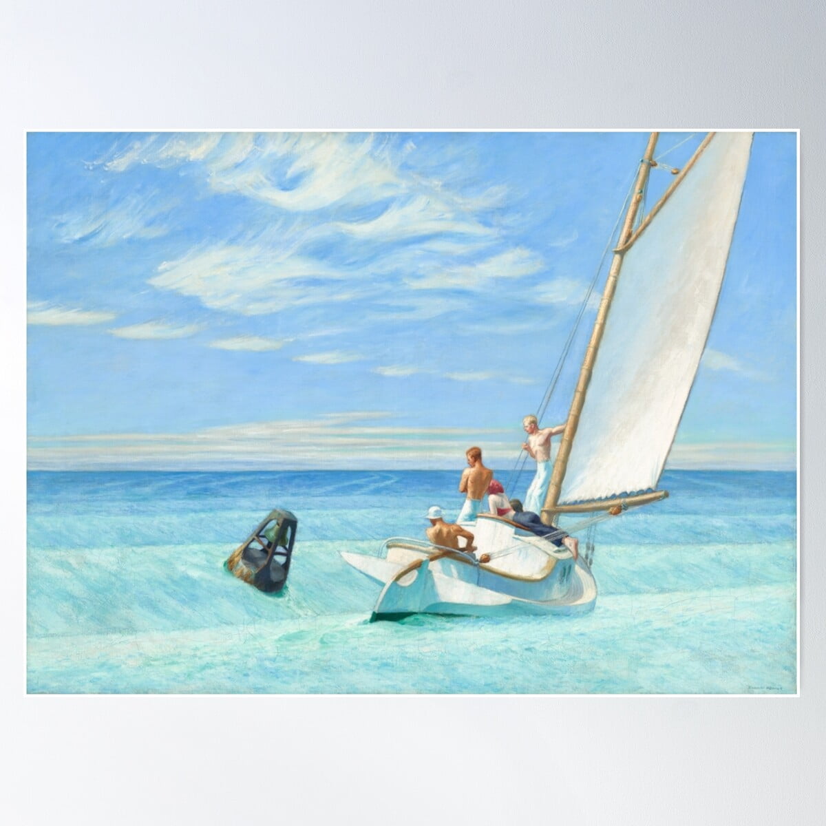 Ground Swell Oil Painting By Edward Hopper Poster Wall Art, Modern Wall ...