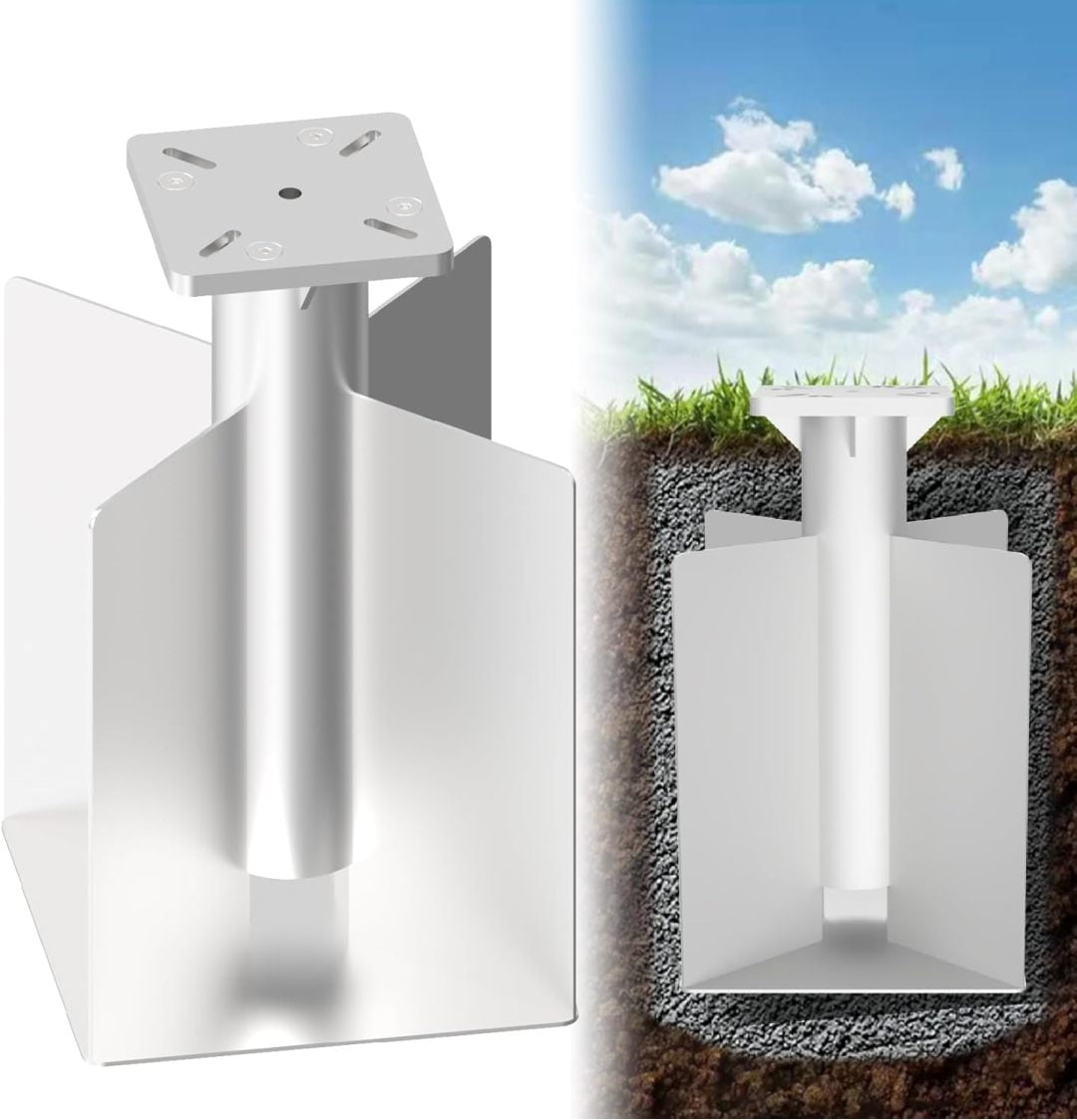 In Ground Umbrella Base,In Ground Umbrella Holder,Rustproof Steel Umbrella Holder,Universal ...