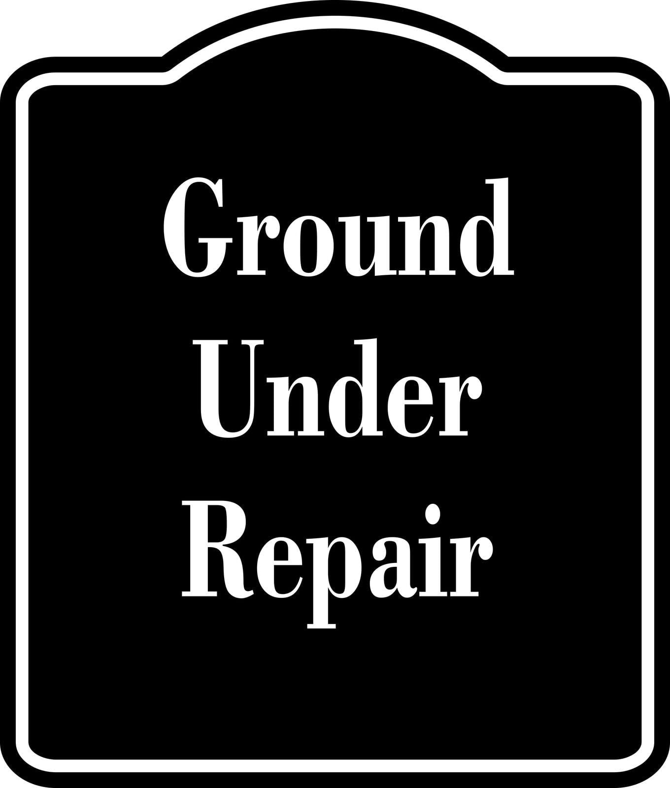 Ground Under Repair Point Golf Course BLACK Aluminum Composite Sign, 15 ...