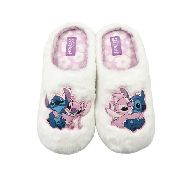 Disney Stitch & Angel Slippers - Micro Plush Comfort - Walmart.com