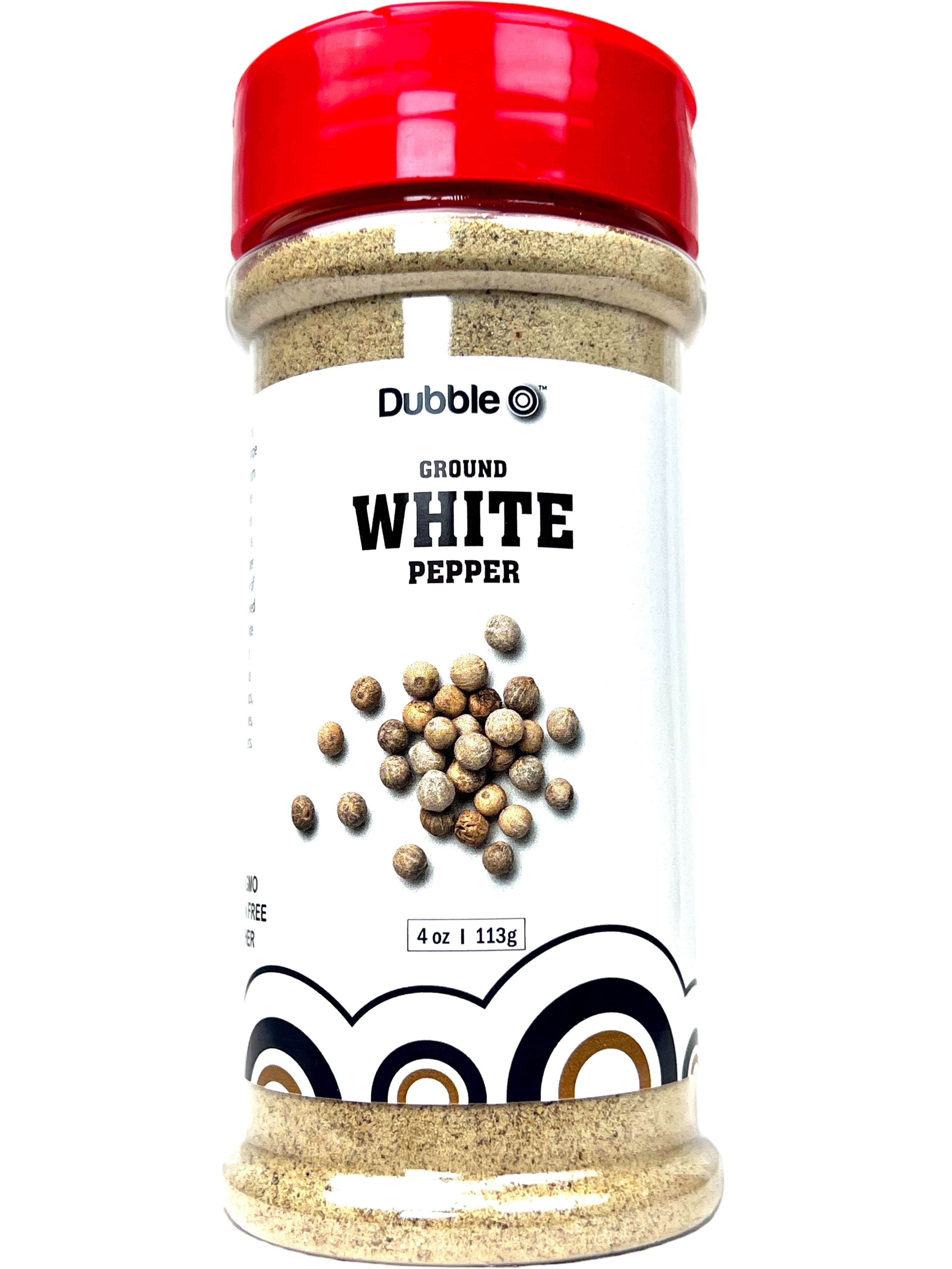Dubble O Ground White Pepper Powder, 4 oz, Non-GMO, Kosher, Halal ...