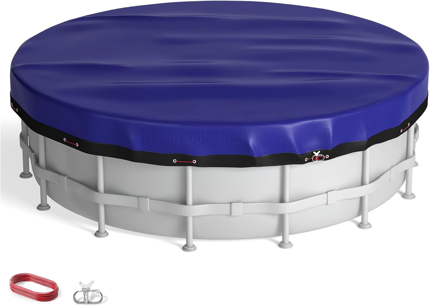 Ground circular swimming pool cover, circular inflatable hard metal ...