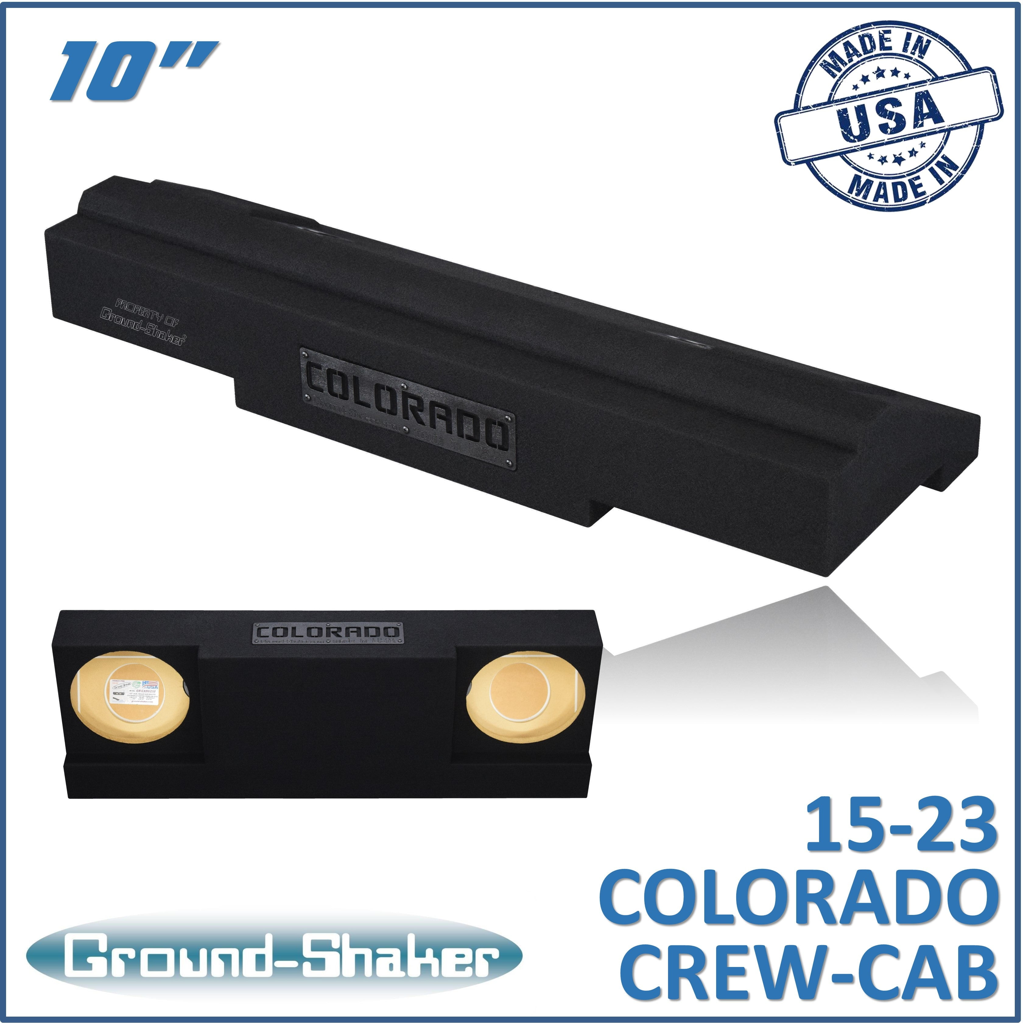 Ground shaker GS-CXHV210B black 10" dual sealed sub box, fits 15-24 ...