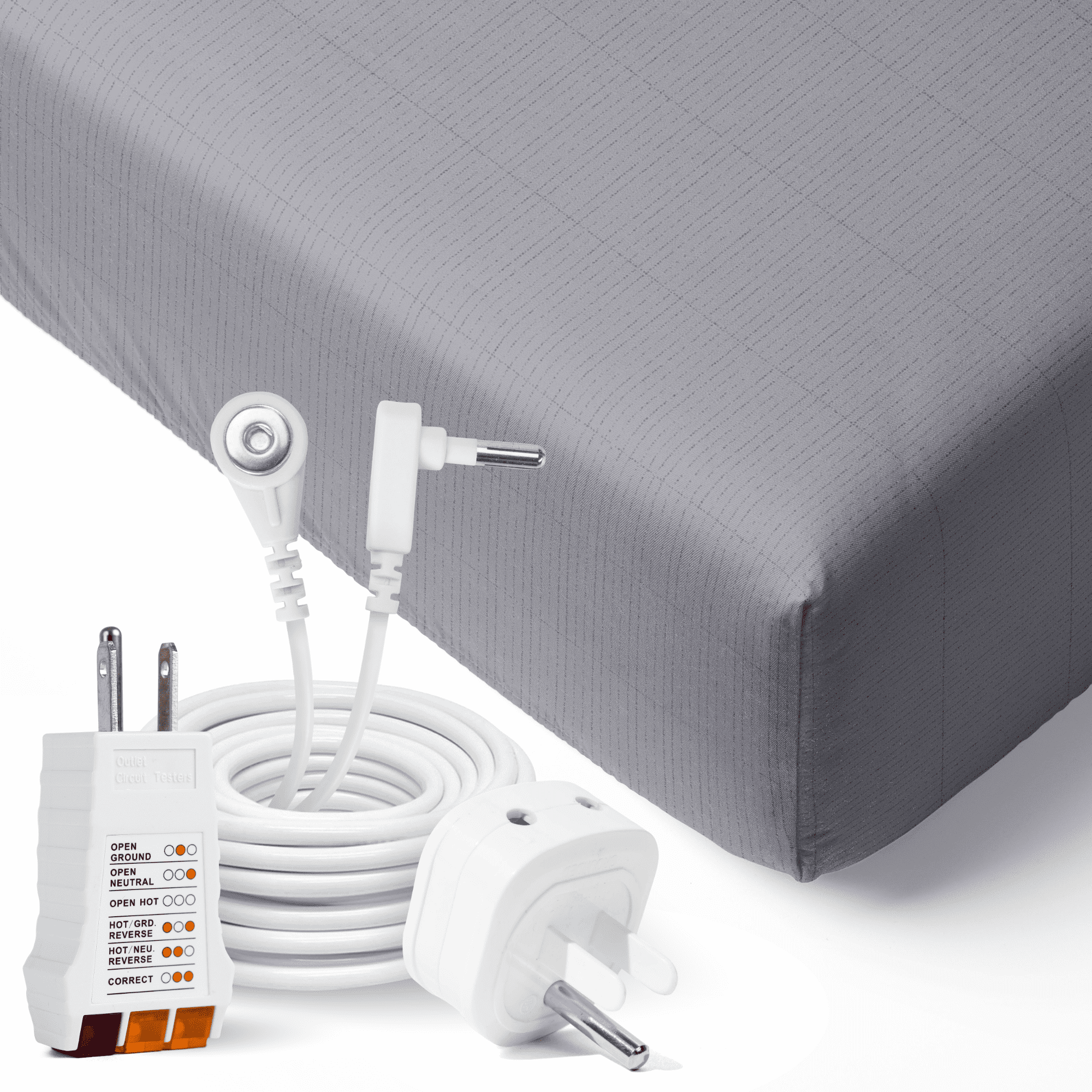 GroundLuxe Organic Fitted Grounding Sheet for Twin Size Bed - Gray ...