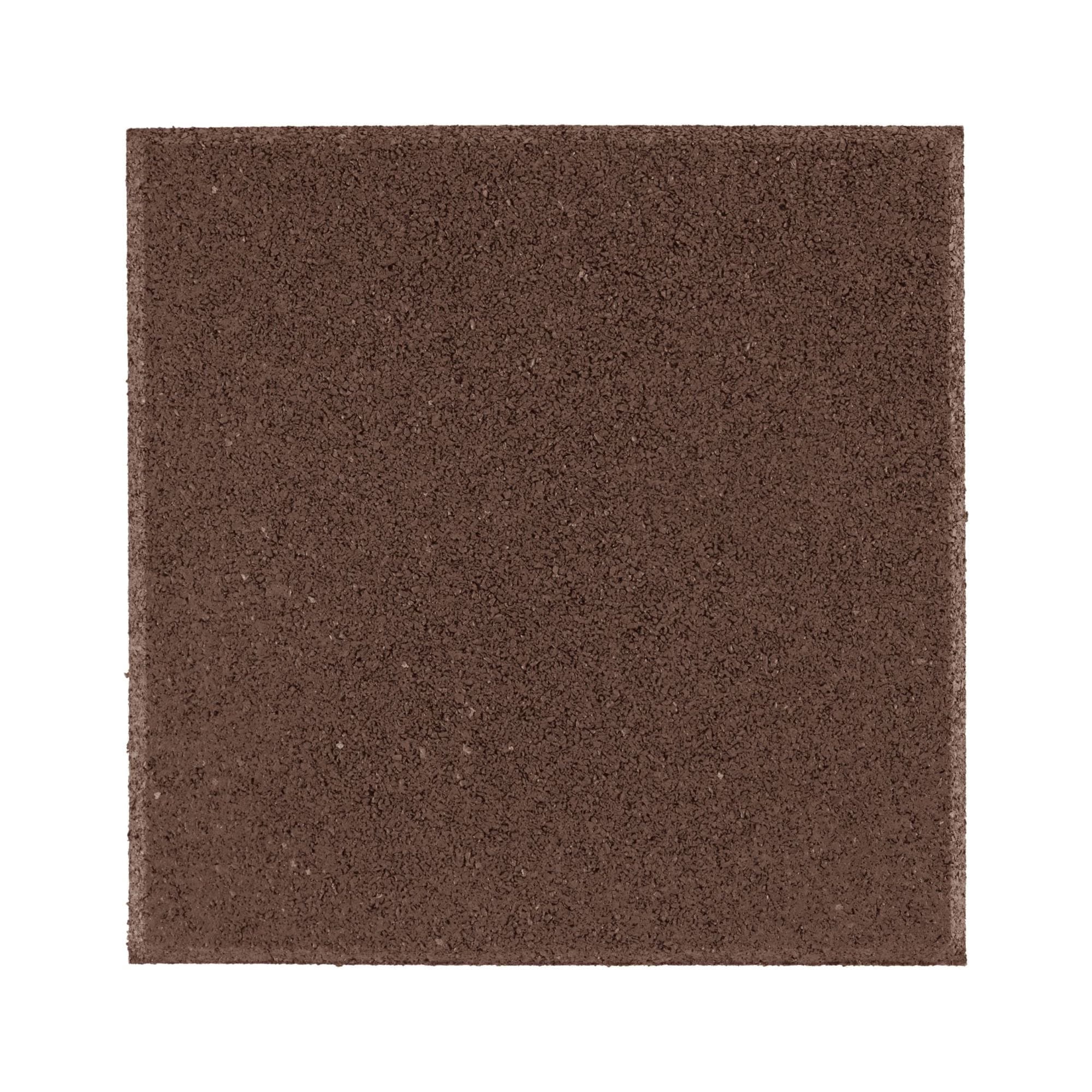 GroundSmart 12" x 12" x 1/2" Brown Flat Square Rubber Paver, 12 Pack ...