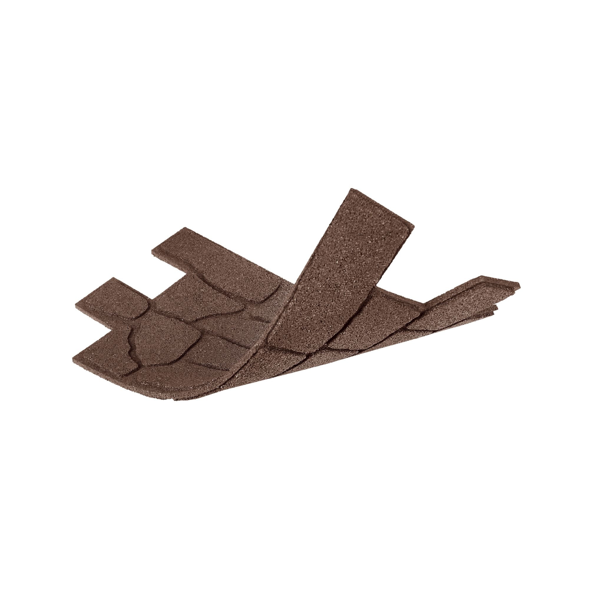 GroundSmart 24" x 12" x 5/8" Brown Interlocking Dual-Sided Rubber Paver ...