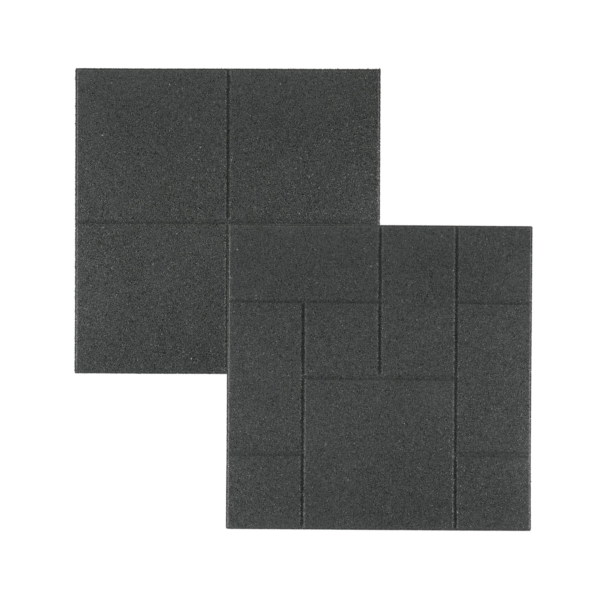 "GroundSmart Outdoor Pathway Rubber Pavers, 24"" x 24"" x 5/8"", Gray ...