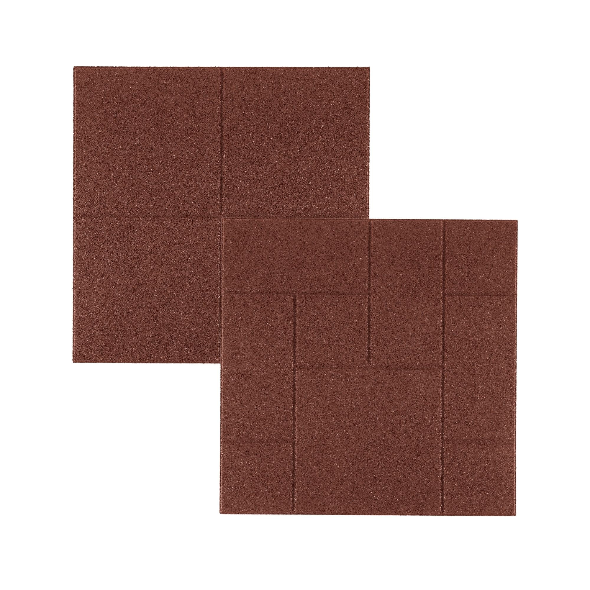 GroundSmart 24" x 24" x 5/8" Red Brick Rubber Paver, 4 pack - Walmart.com